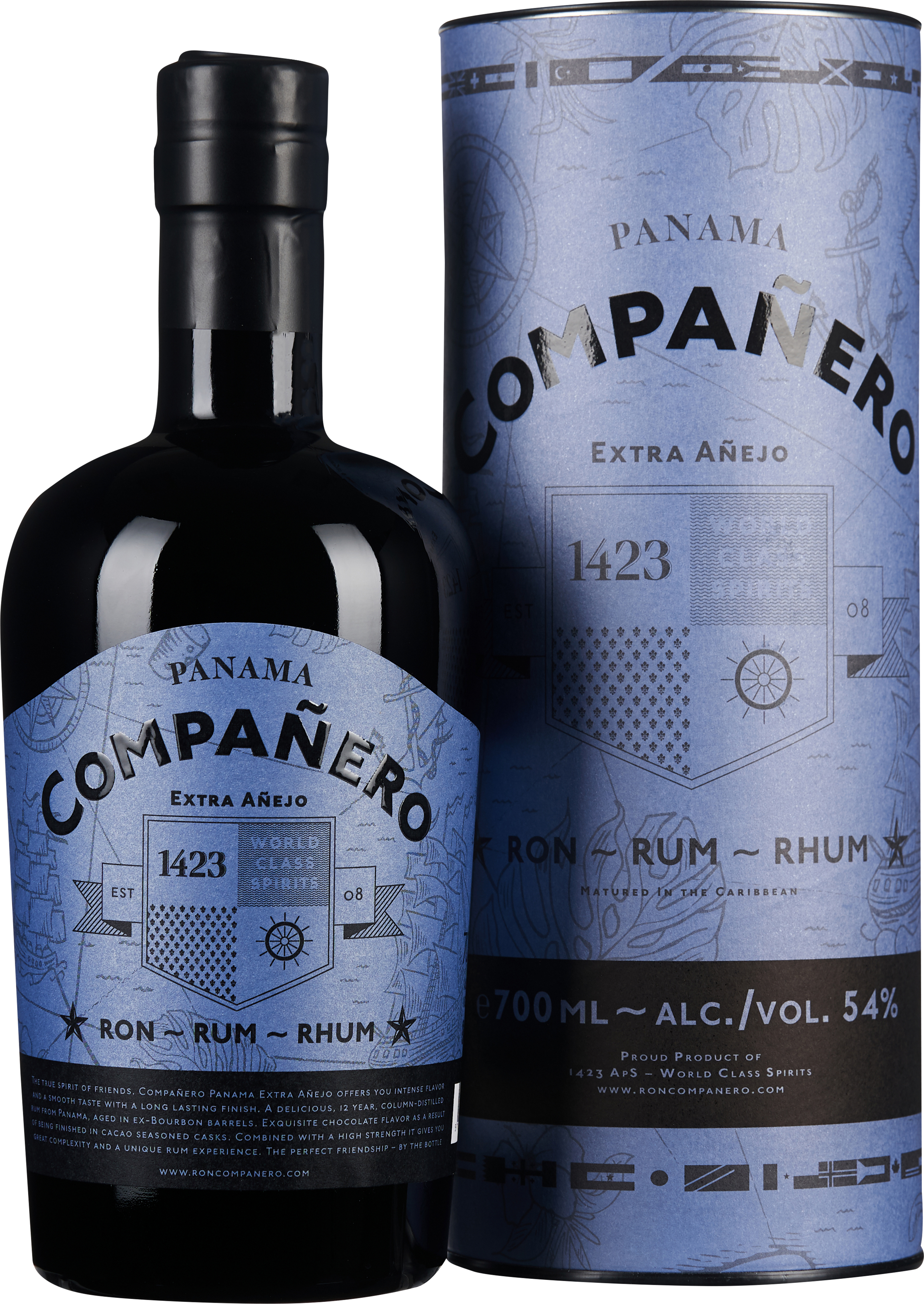 Compañero Rum Extra Añejo 0,7 Liter in Tube - WEIN & CO