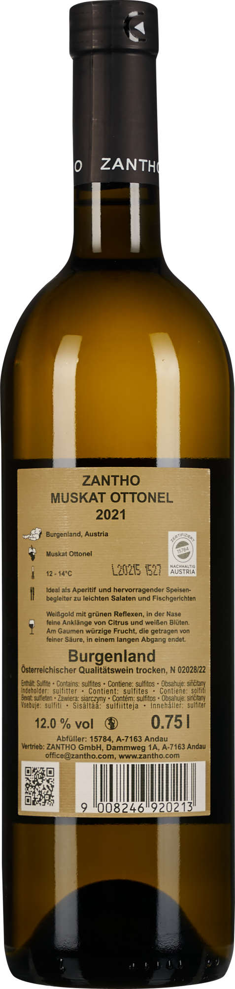 Zantho Muskat Ottonel 2021 - WEIN & CO