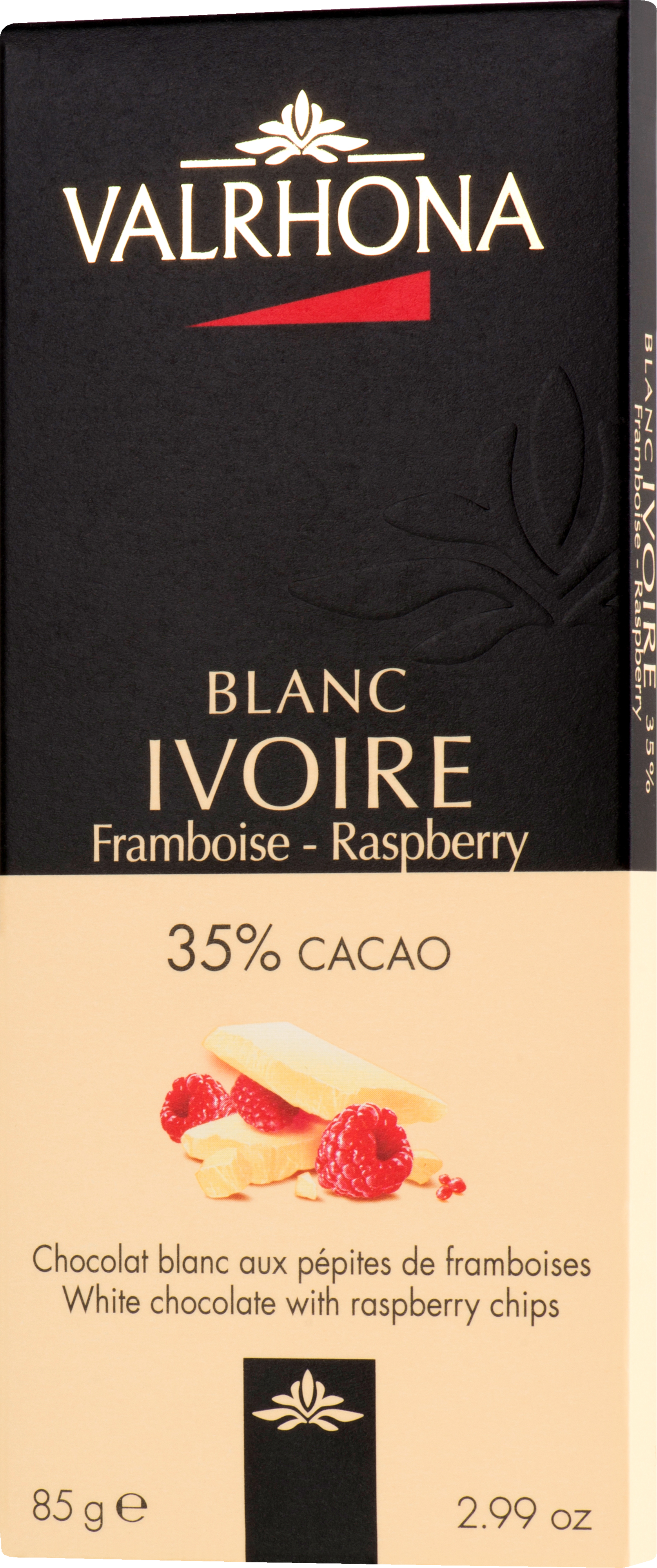 Valrhona Ivoire mit Himbeer 35% Kakao 85g - WEIN & CO